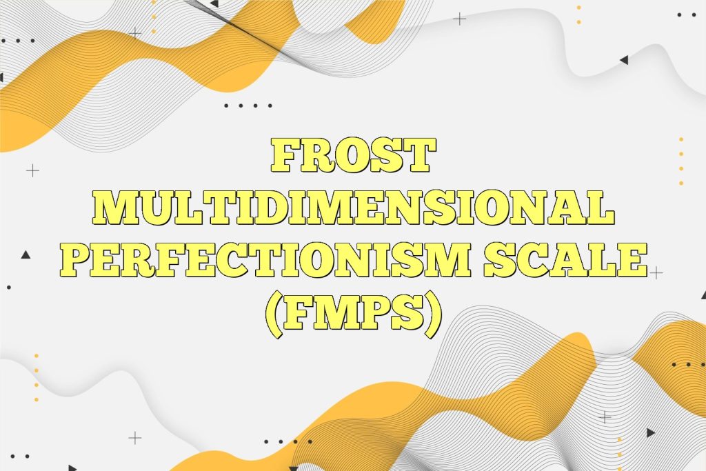 Frost Multidimensional Perfectionism Scale (FMPS)