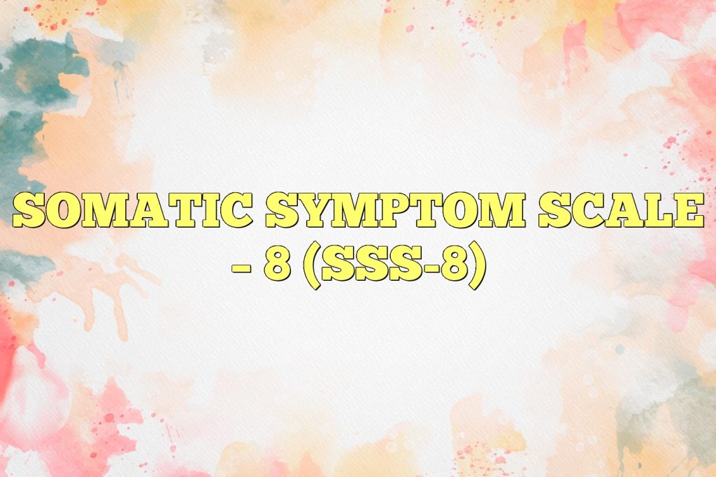 Sss Symptoms