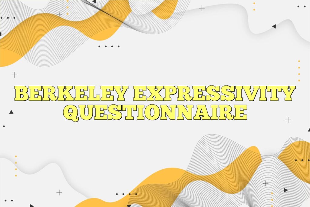 Berkeley Expressivity Questionnaire