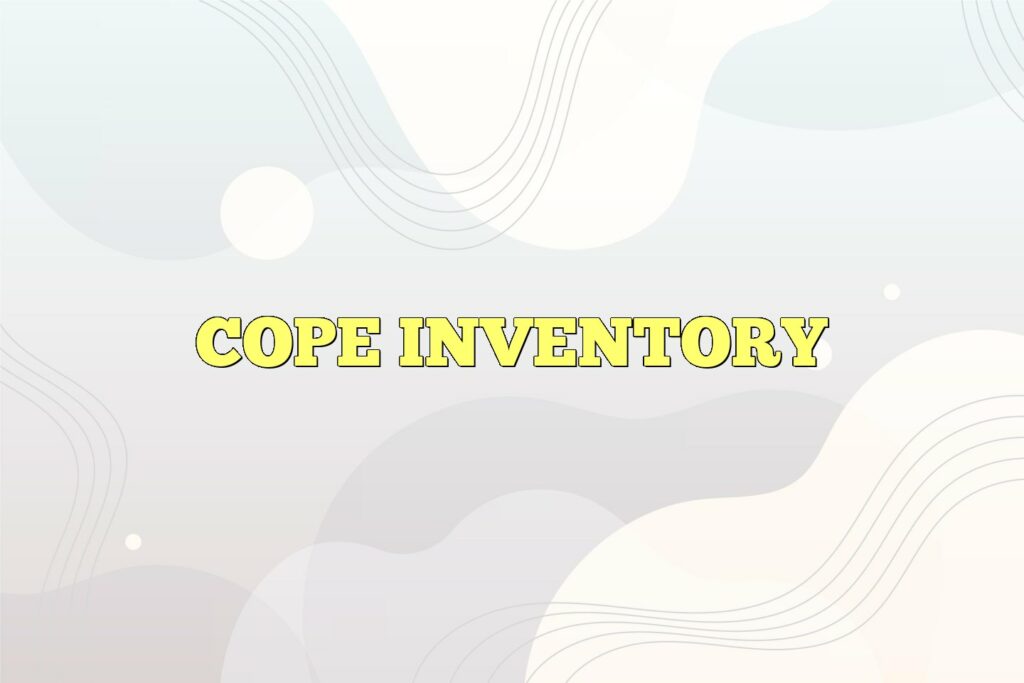 COPE Inventory