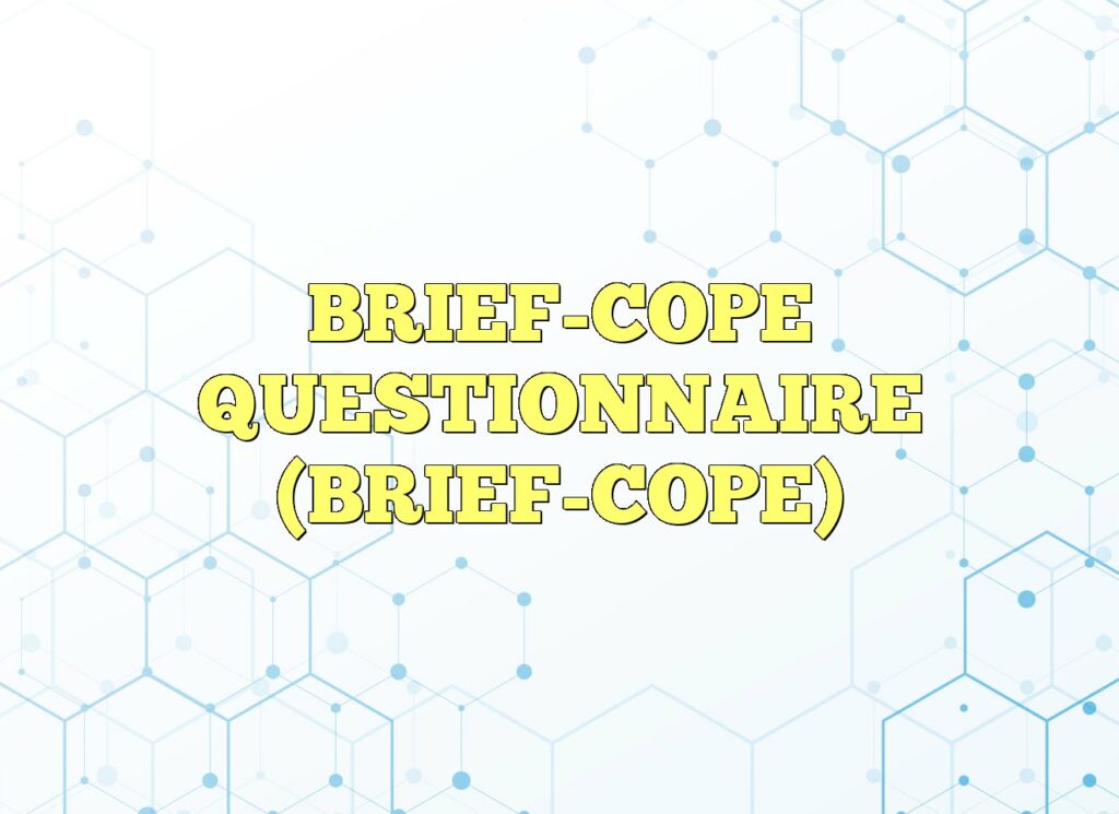 Brief-COPE Questionnaire (Brief-COPE)