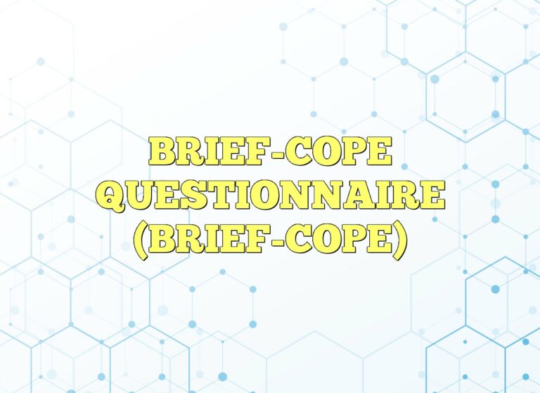 Brief-COPE Questionnaire (Brief-COPE)