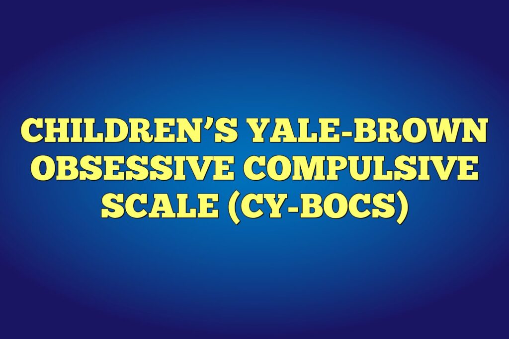Children | PSYCHOLOGICAL SCALES