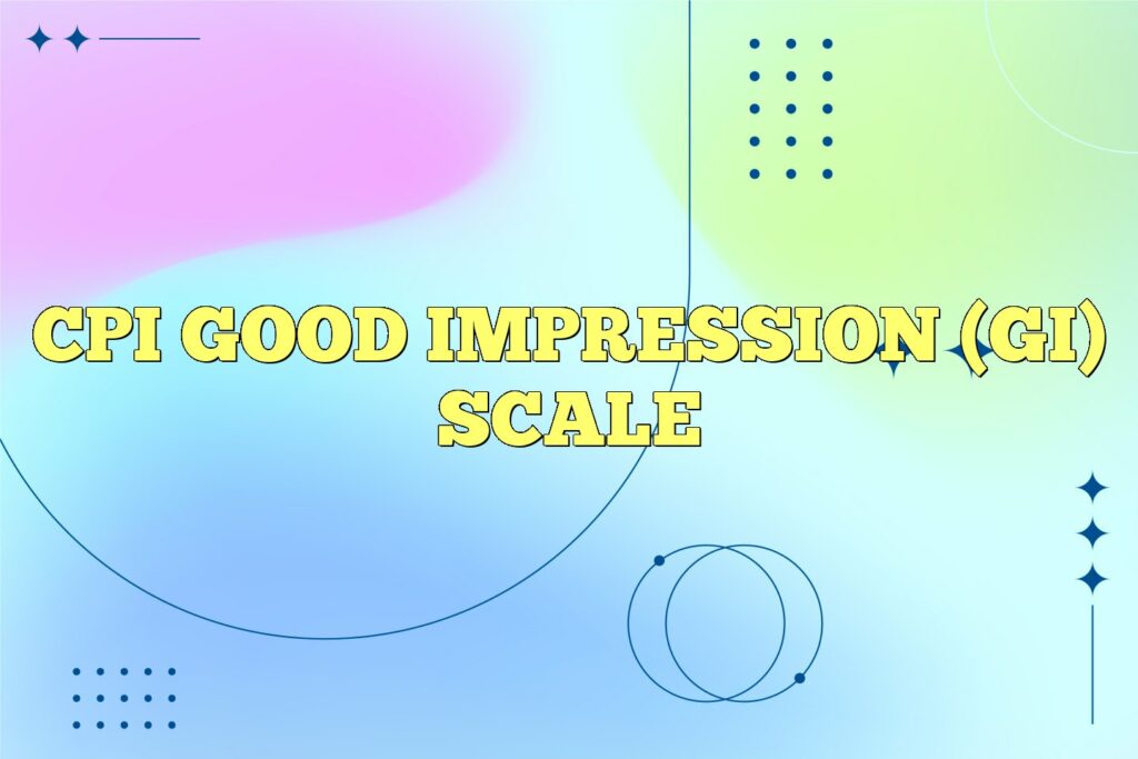 CPI Good Impression (Gi) Scale