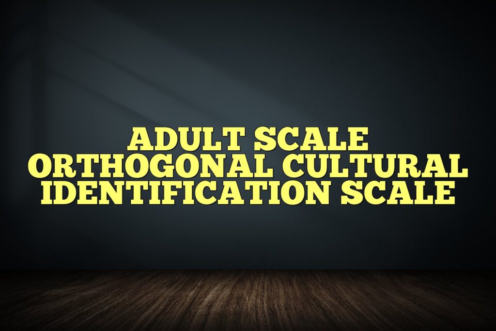 Ethnicities And Races | PSYCHOLOGICAL SCALES