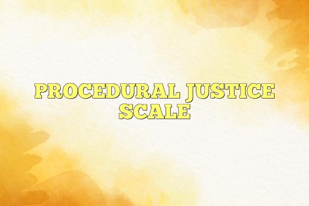 Procedural Justice Scale