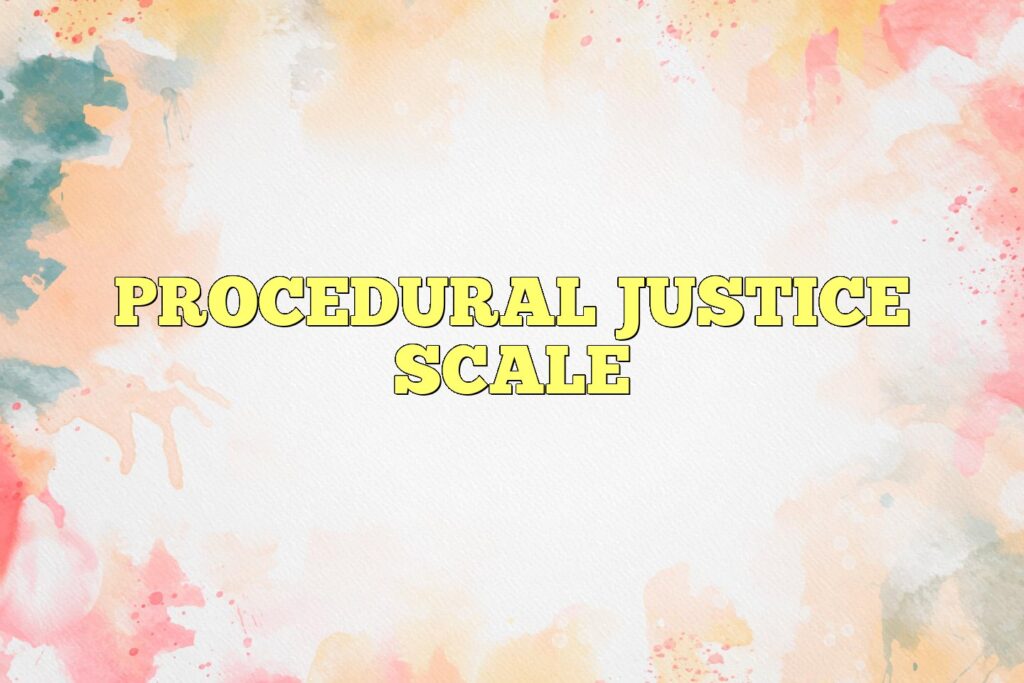 Procedural Justice Scale