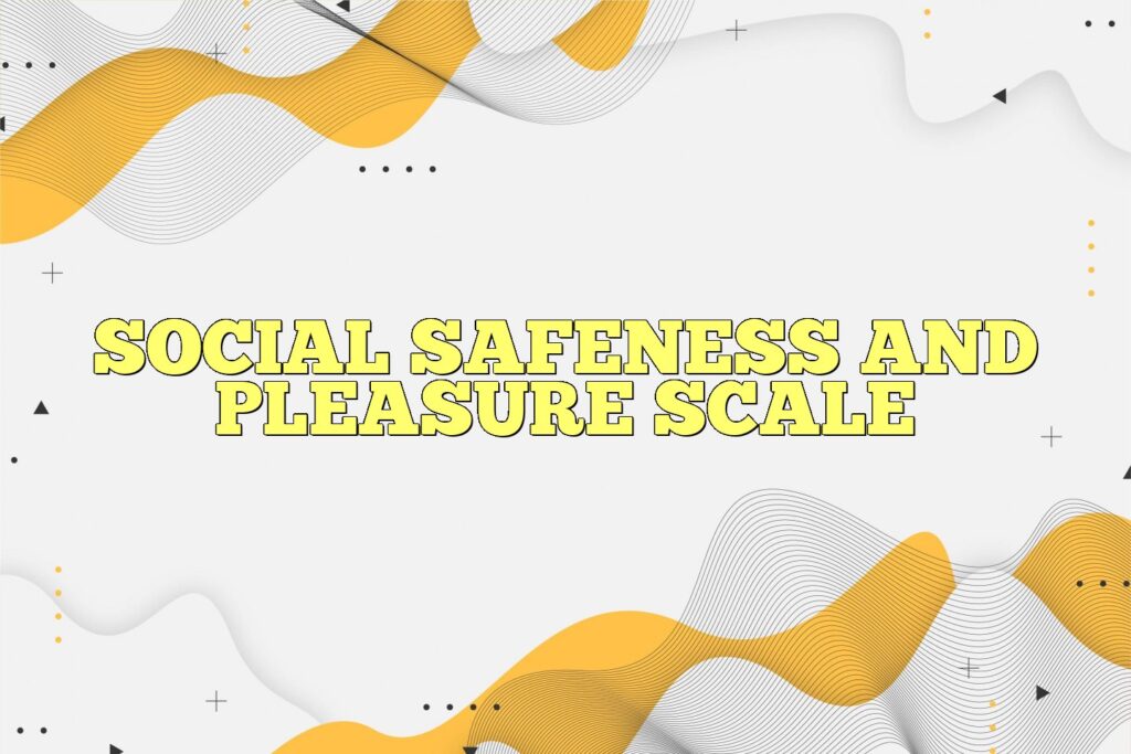 SOCIAL SAFENESS AND PLEASURE SCALE