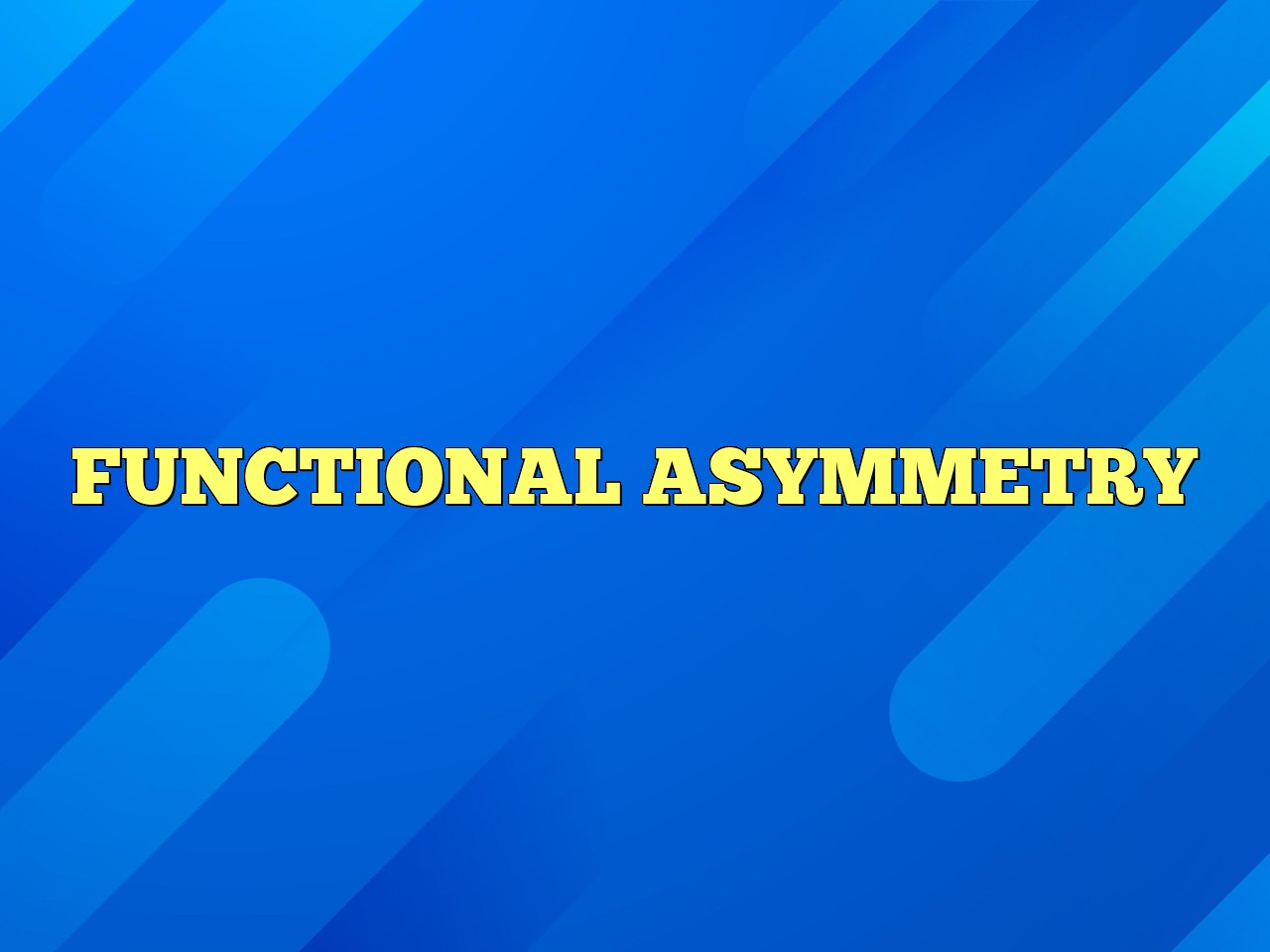 FUNCTIONAL ASYMMETRY Definition & Meaning