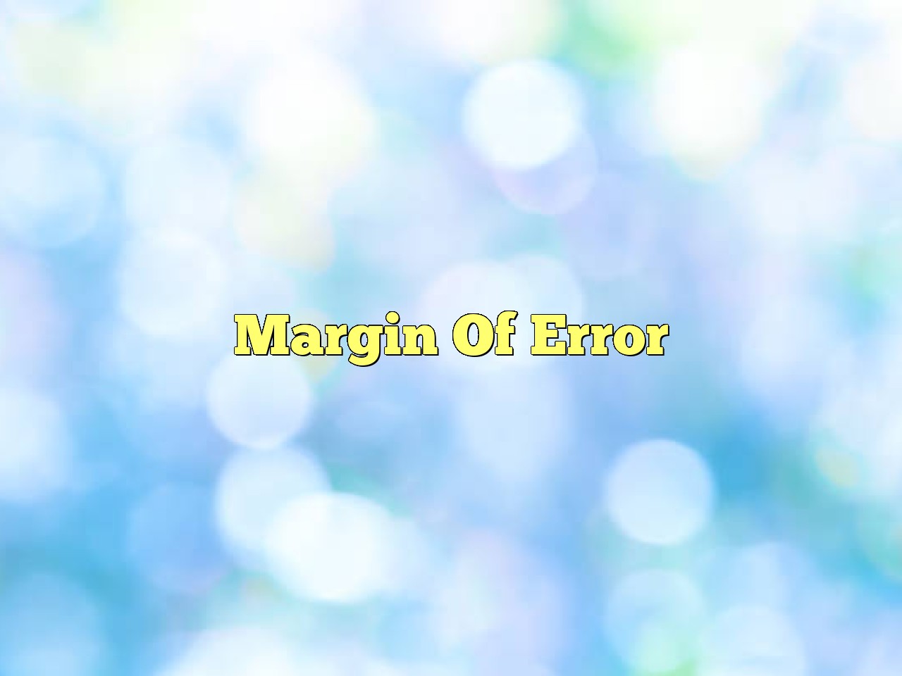 Margin Of Error Definition Meaning