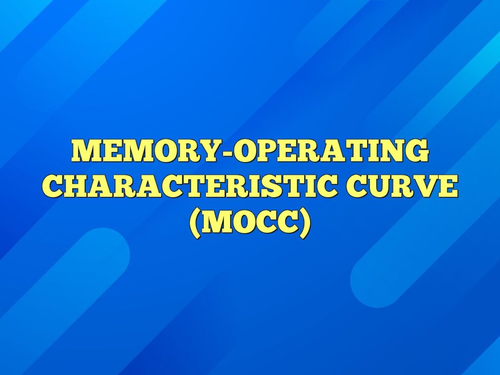 MEMORY-OPERATING CHARACTERISTIC CURVE (MOCC) Definition & Meaning