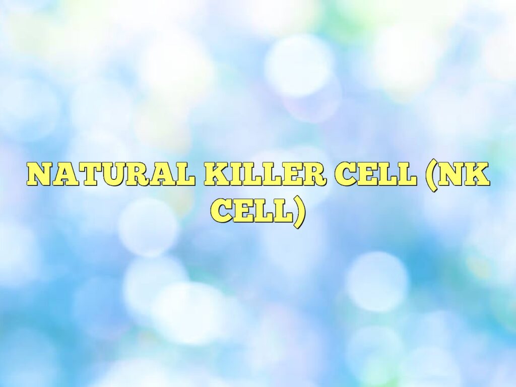 NATURAL KILLER CELL (NK CELL) Definition & Meaning