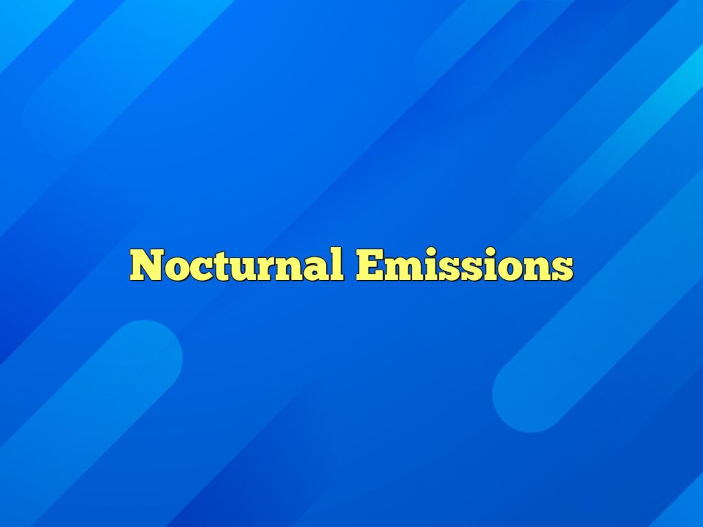 Nocturnal Emissions Definition & Meaning