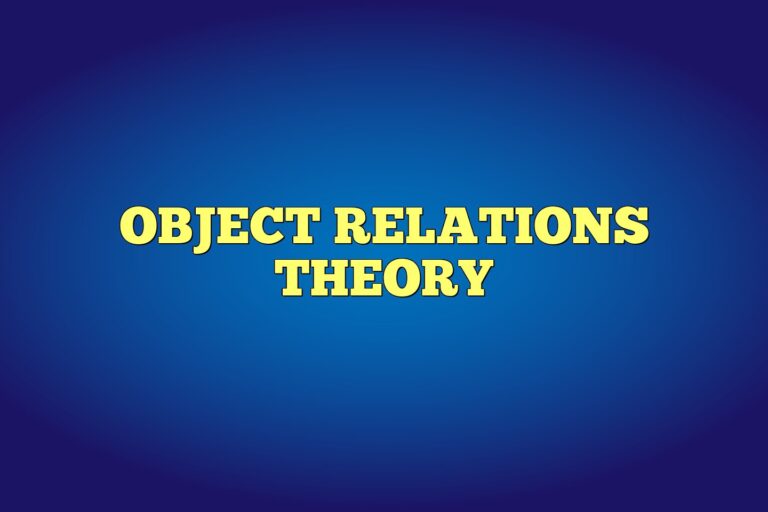 Object Relations Theory