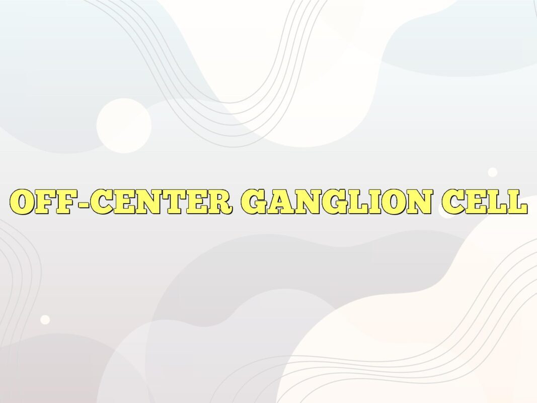 OFF-CENTER GANGLION CELL Definition & Meaning