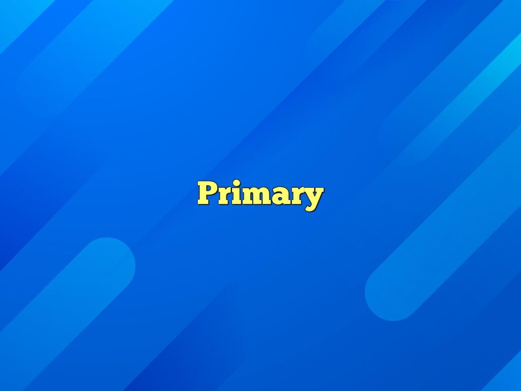 Primary Definition & Meaning