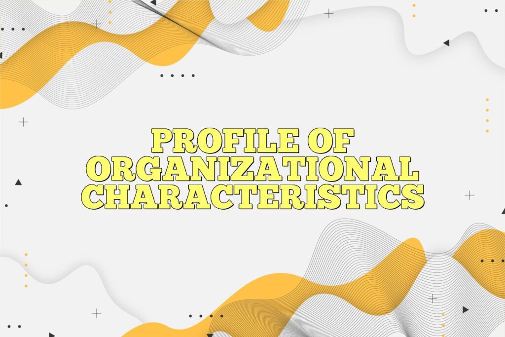 Profile Of Organizational Characteristics