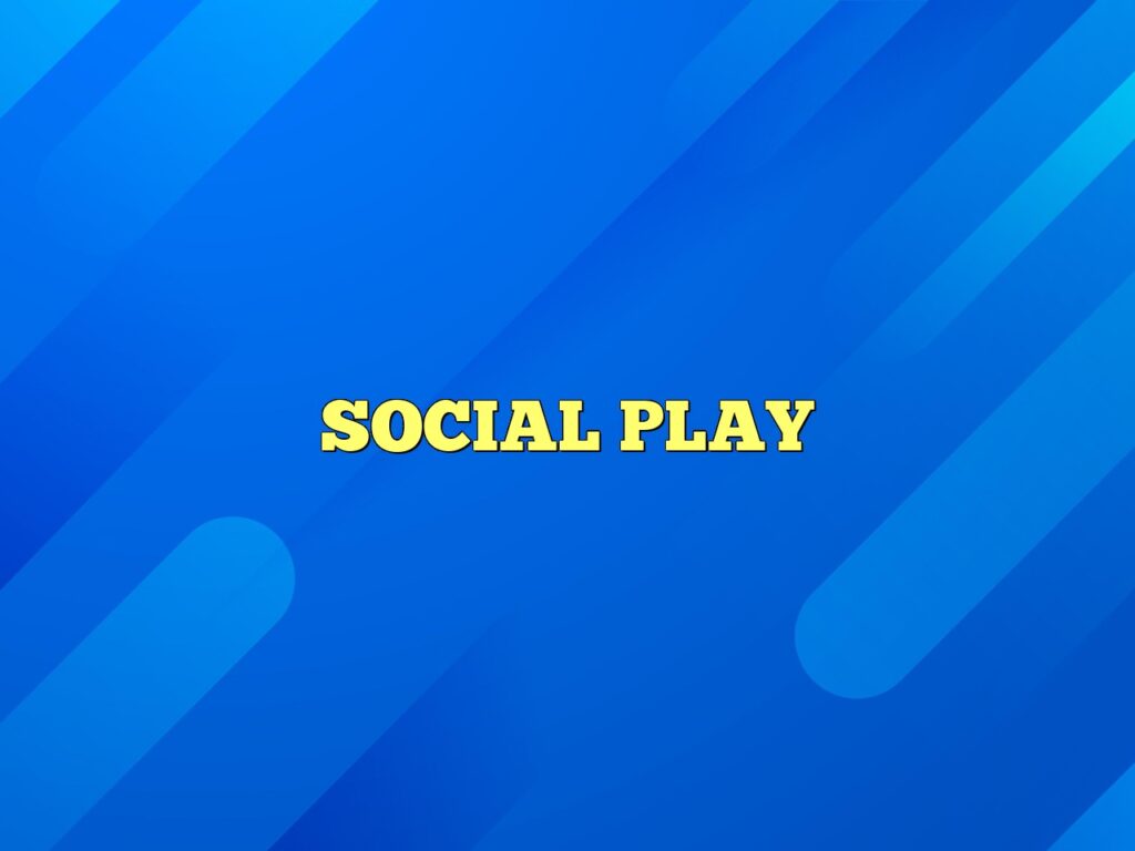 SOCIAL PLAY Definition & Meaning