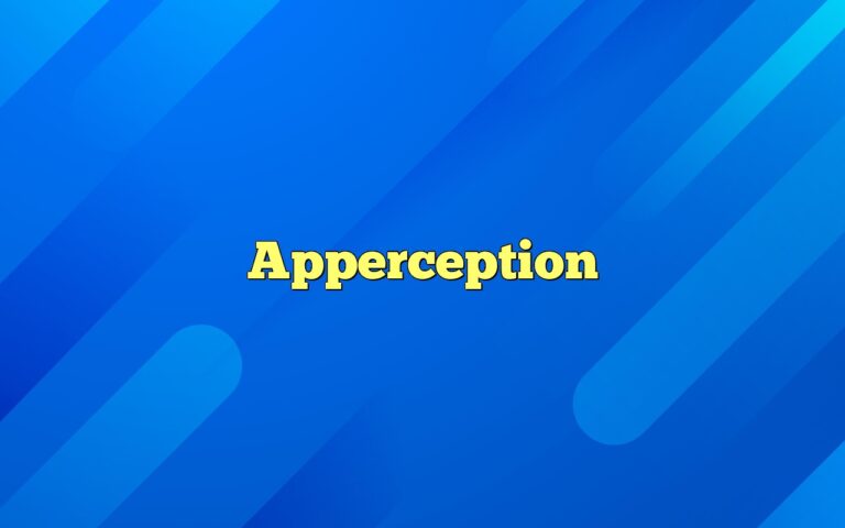 Apperception