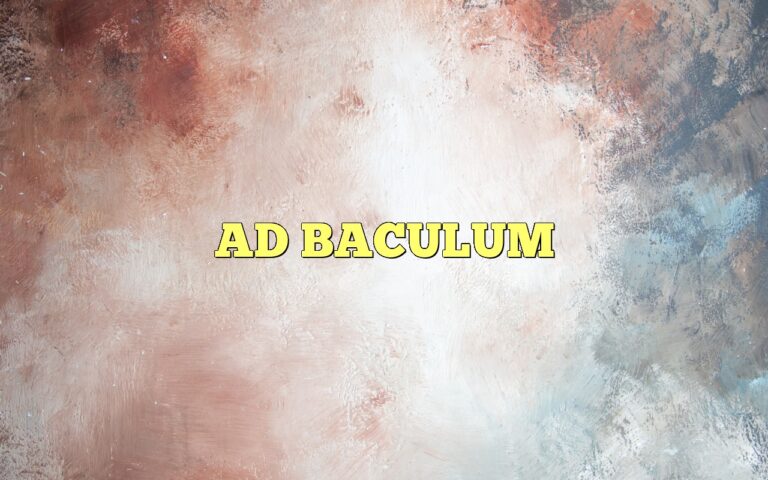 AD BACULUM Definition & Meaning
