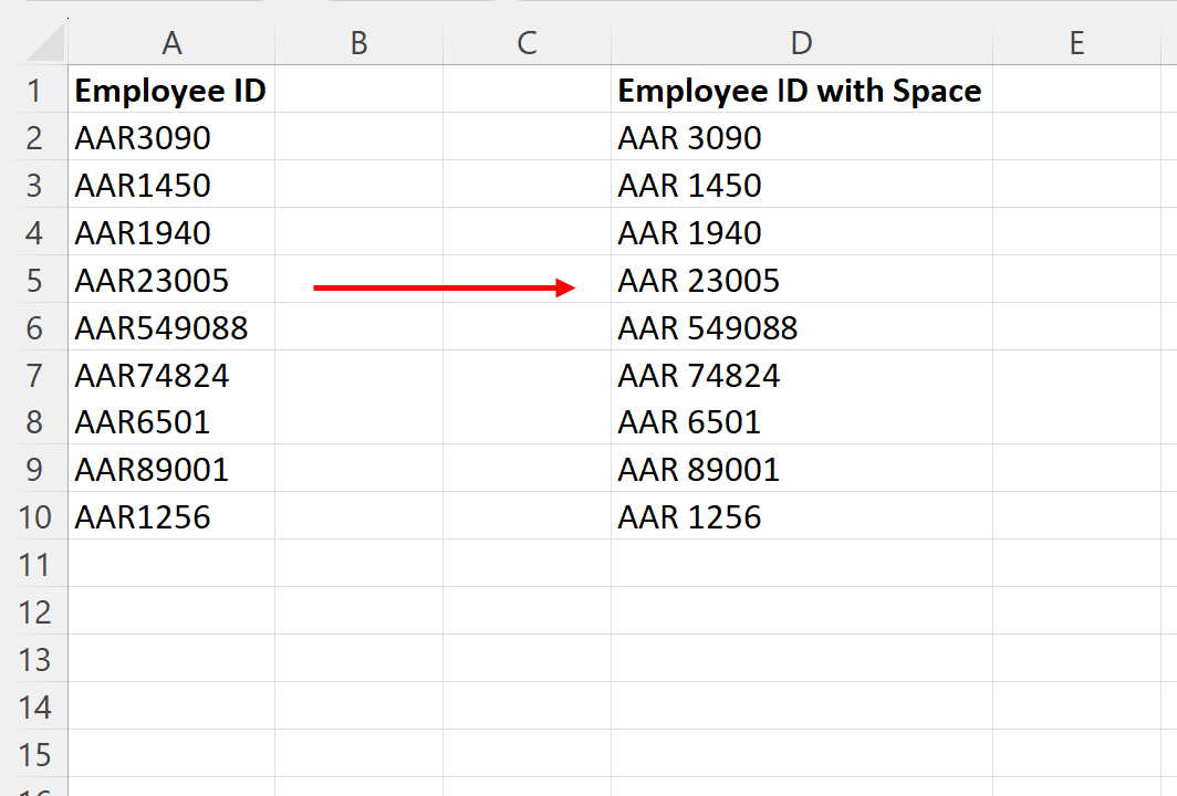 Excel Add Space Between Text In A Cell