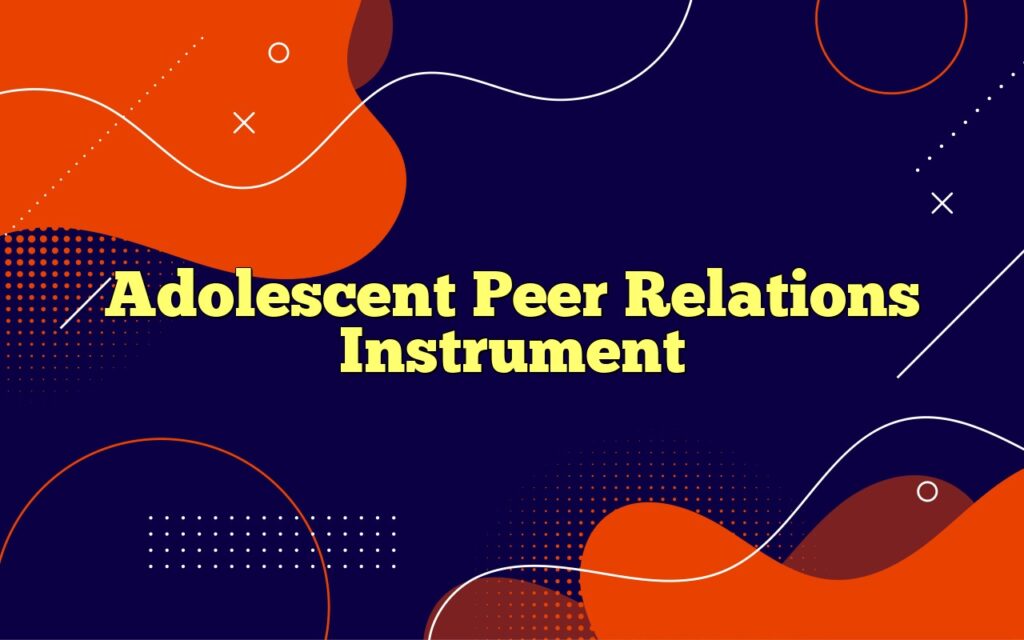 Relationship & Attachment | PSYCHOLOGICAL SCALES