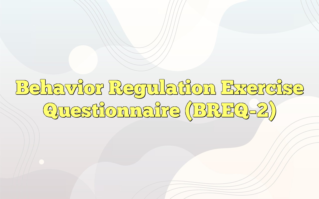Behavior Regulation Exercise Questionnaire (BREQ-2)