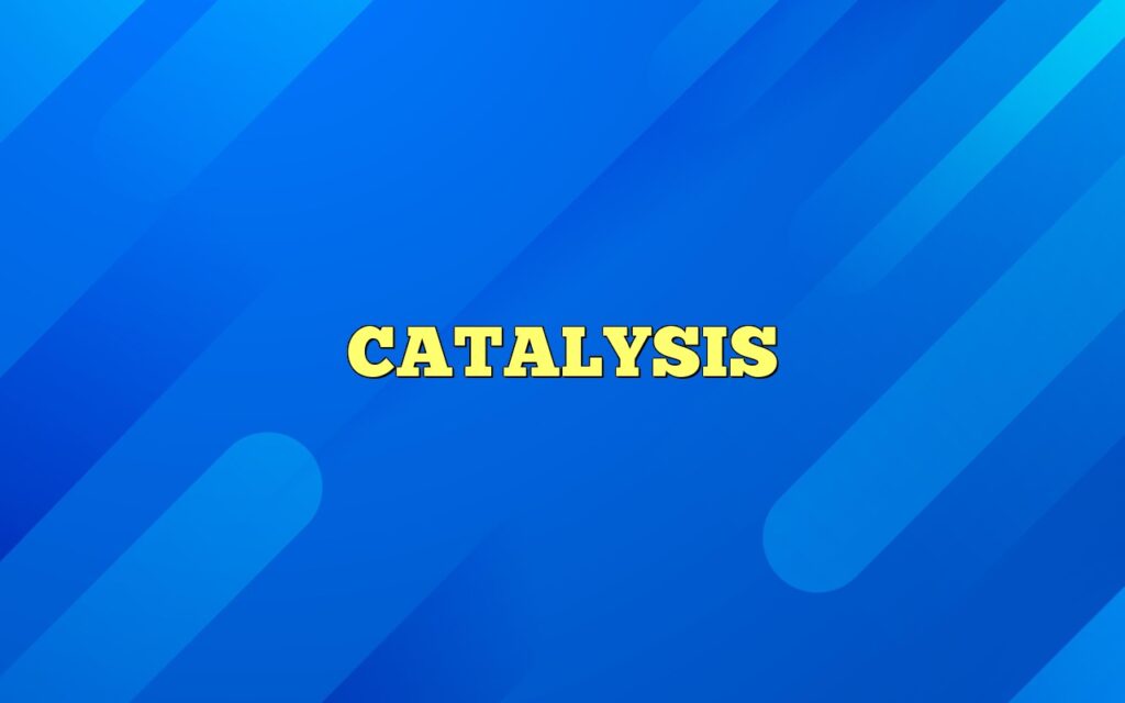 CATALYSIS Definition & Meaning