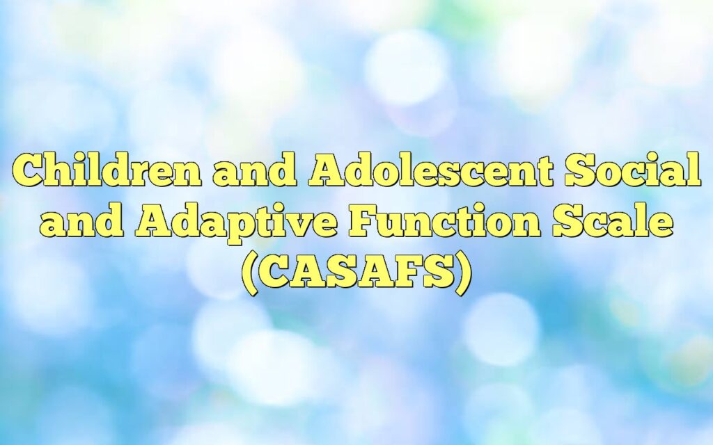 Parents And Family | PSYCHOLOGICAL SCALES