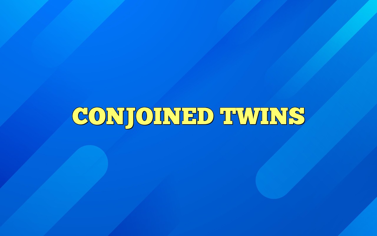 CONJOINED TWINS Definition & Meaning