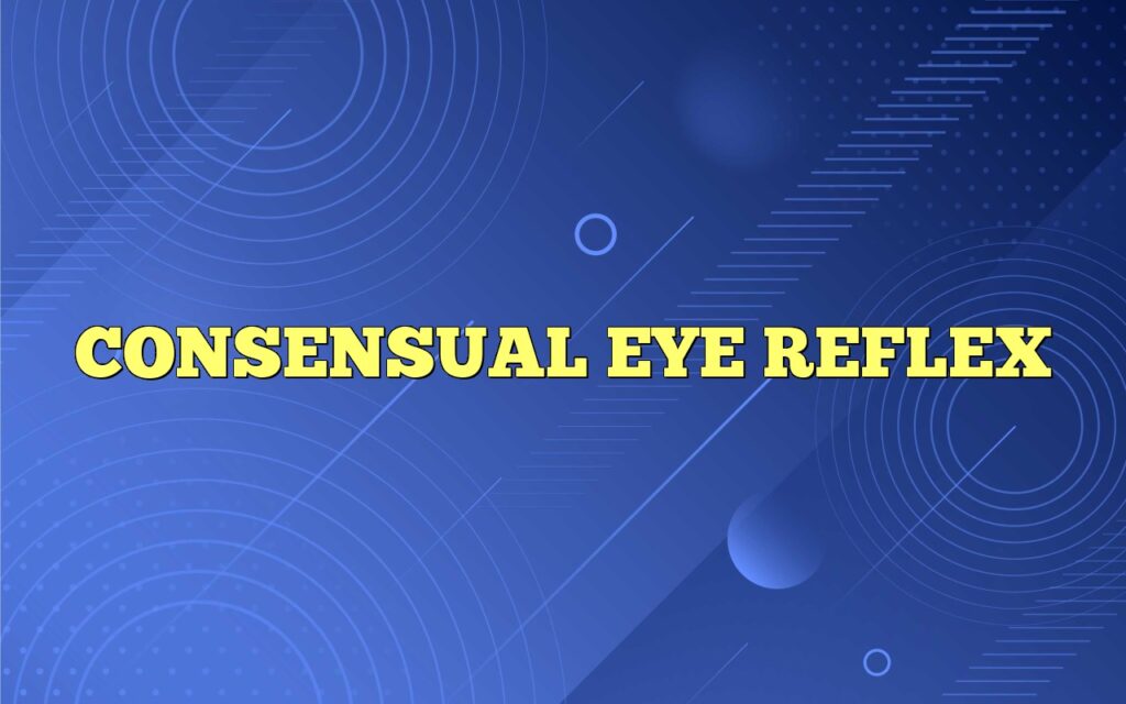 CONSENSUAL EYE REFLEX Definition & Meaning