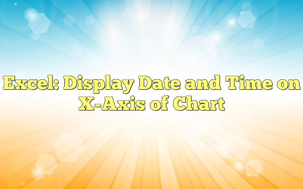 Excel Display Date And Time On X Axis Of Chart