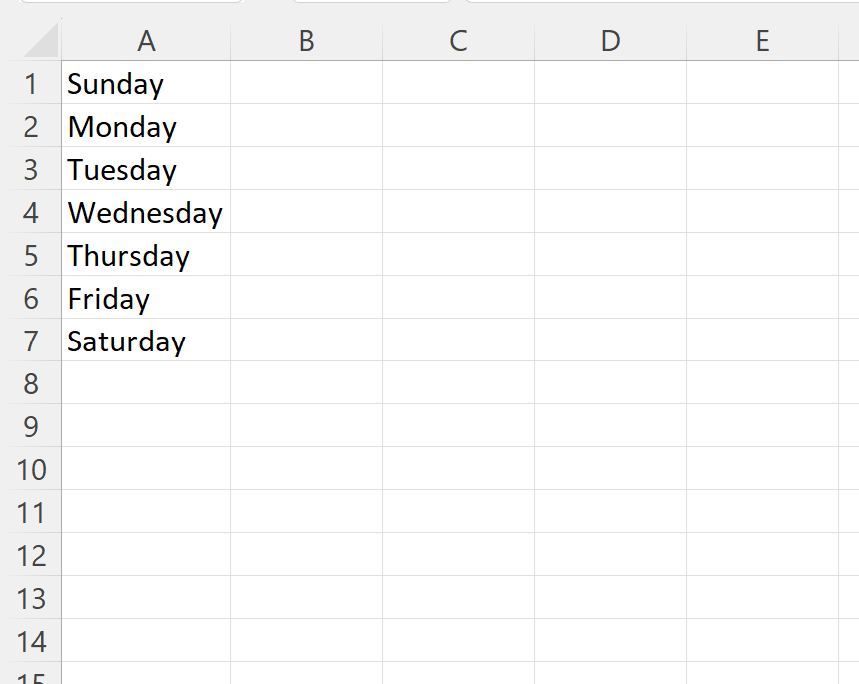 Autofill Days Of The Week In Excel (3 Examples)