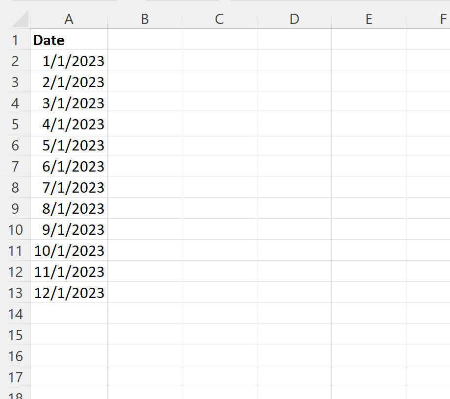 Excel: Find The First Monday Of Each Month