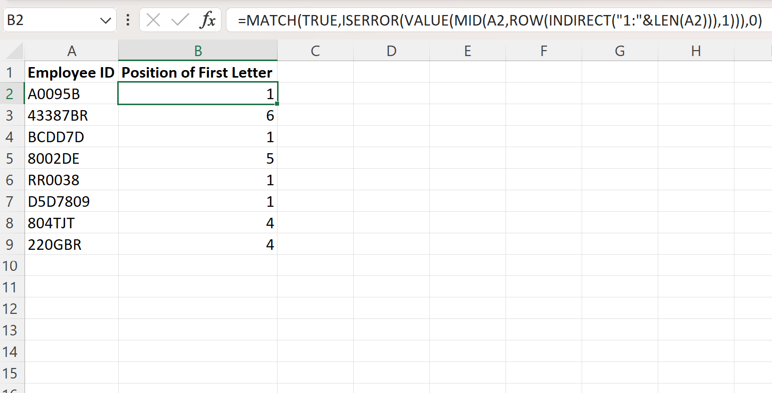 How Do You Find The First Letter In A String In Excel 