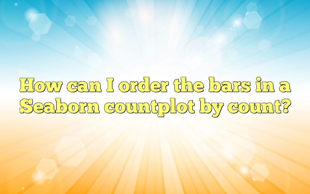 How Can I Order The Bars In A Seaborn Countplot By Count