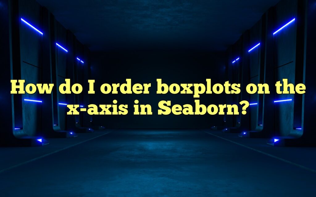 How Do I Order Boxplots On The X-axis In Seaborn?