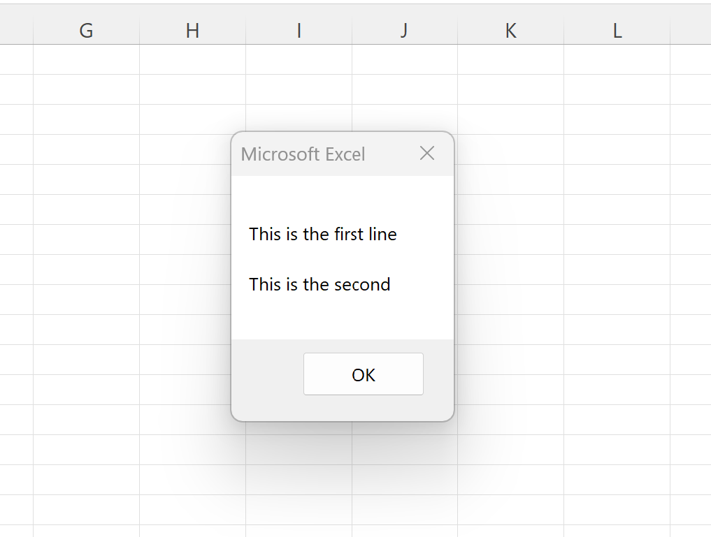 How To Add New Line To Message Box In VBA with Example 