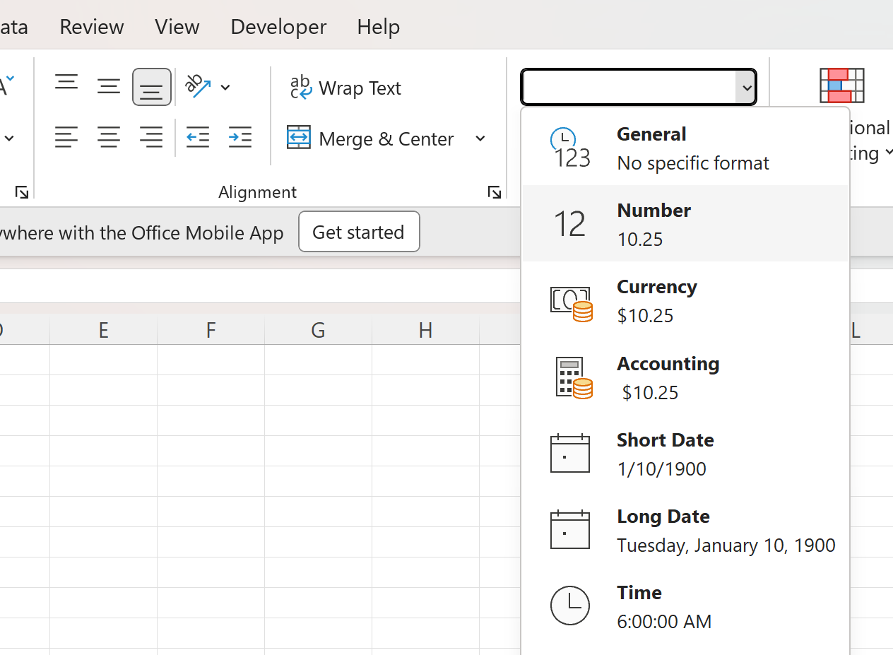 Stop Excel From Formatting Numbers With E 11
