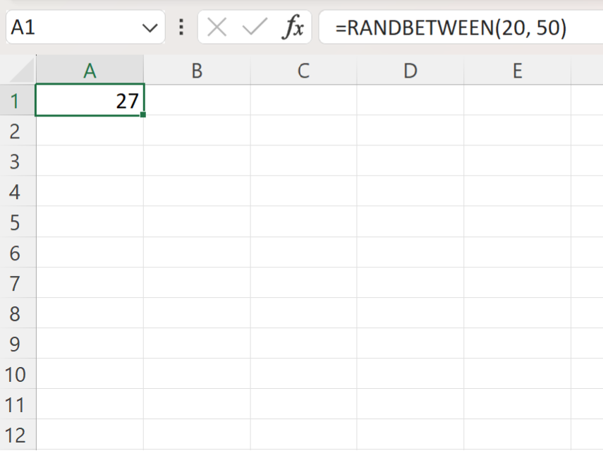 Excel: Use RANDBETWEEN Function With Decimals