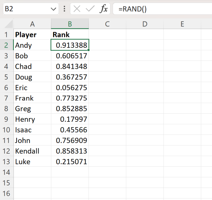 Create Random Groups In Excel With Example 