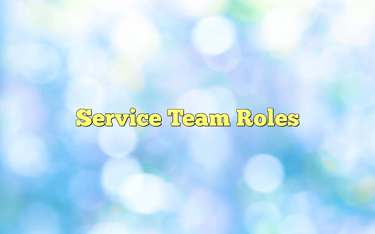 Service Team Roles Definition & Meaning