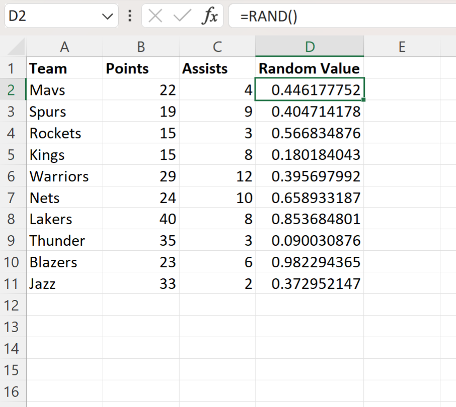 Shuffle Rows In Excel With Example 