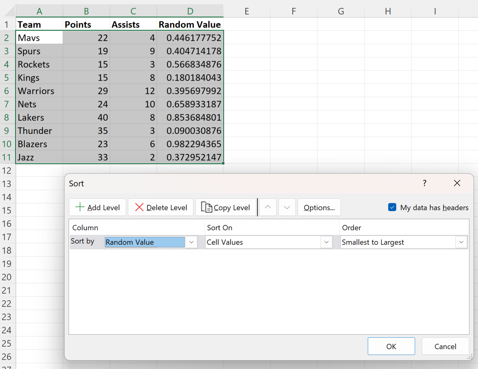 Shuffle Rows In Excel With Example 