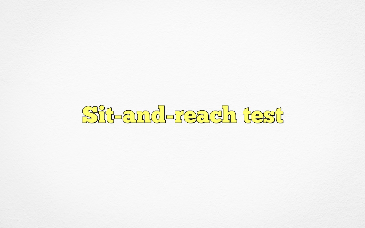 Sit-and-reach Test