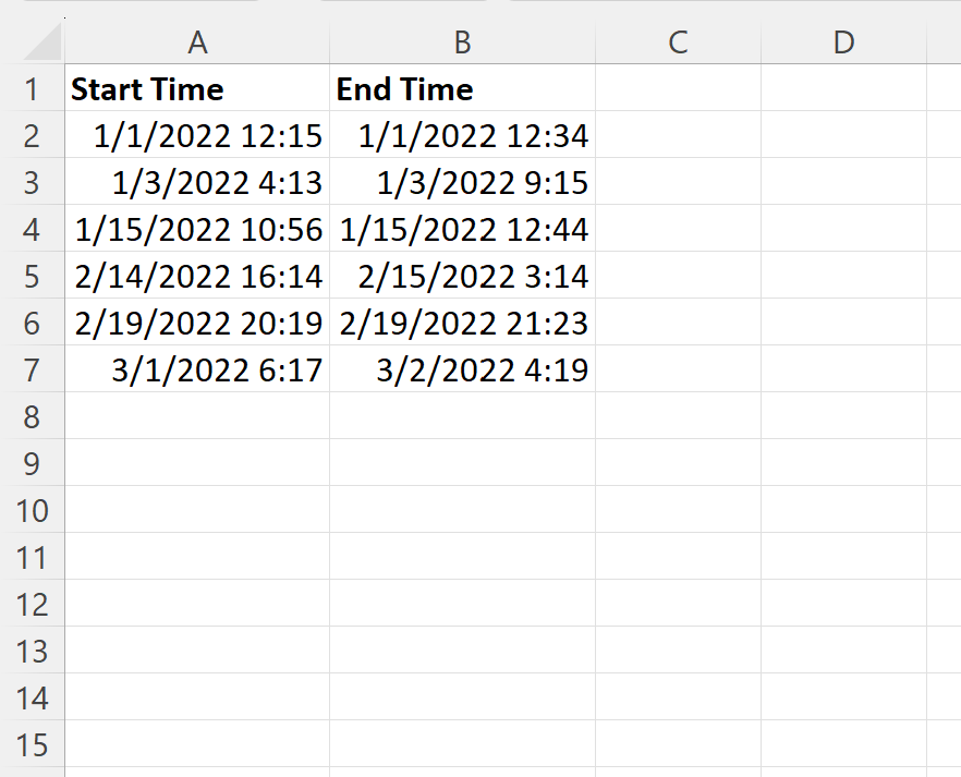 Excel Calculate Difference Between Two Times In Seconds