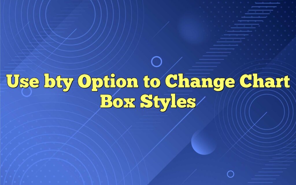 Use Bty Option To Change Chart Box Styles In R