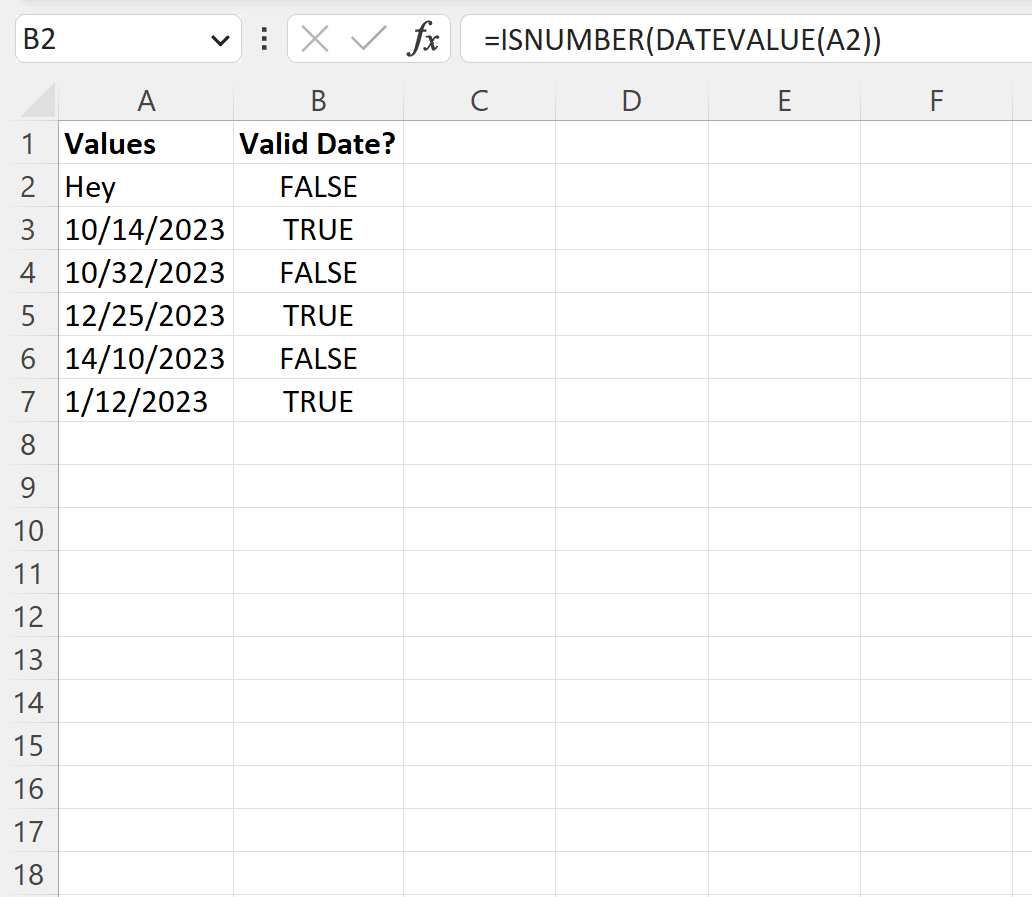 How To Check If Cell In Excel Contains Date Value 