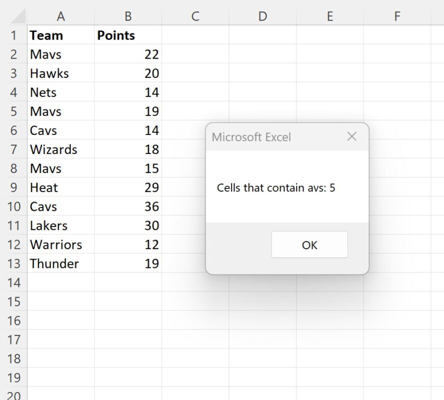 How To Count Cells With Specific Text In Excel Using VBA 