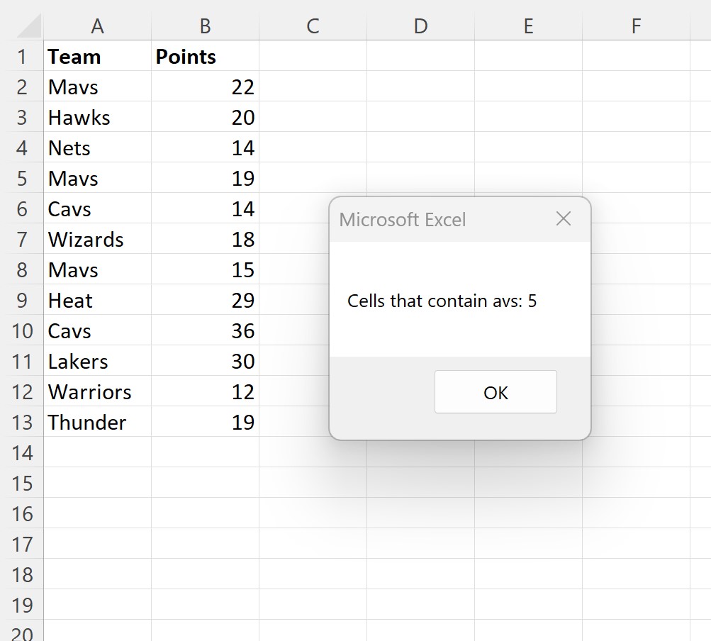 How To Count Cells With Specific Text In Excel Using VBA 